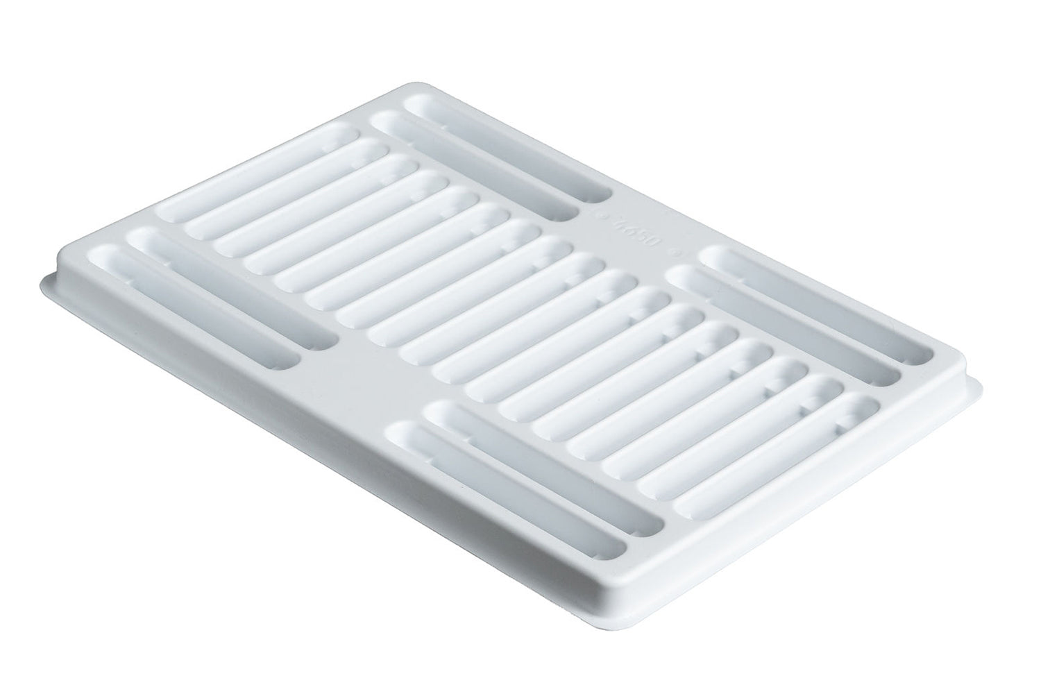 4650-W Rectangular Pocket Packaging Tray - 3.8/2.8" x 0.4" x 0.33/0.46 ...